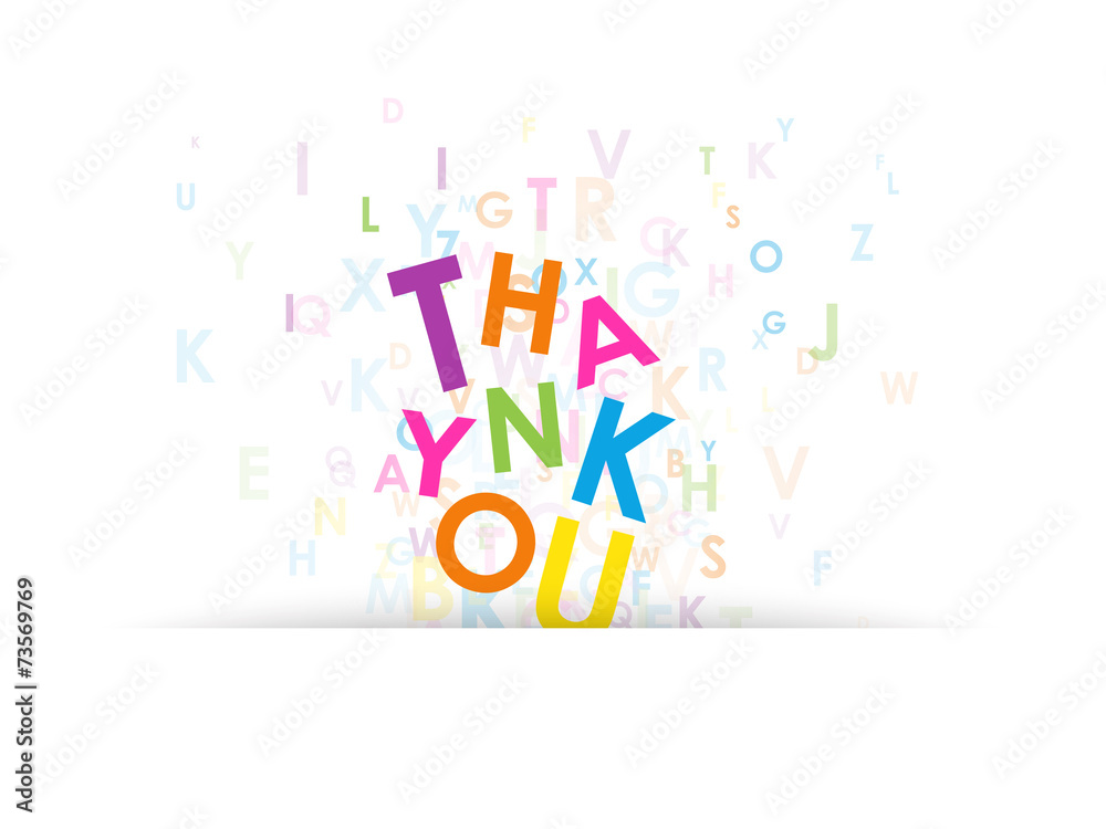 THANK YOU" Letter Collage (card thanks courtesy service) Stock Vector ...
