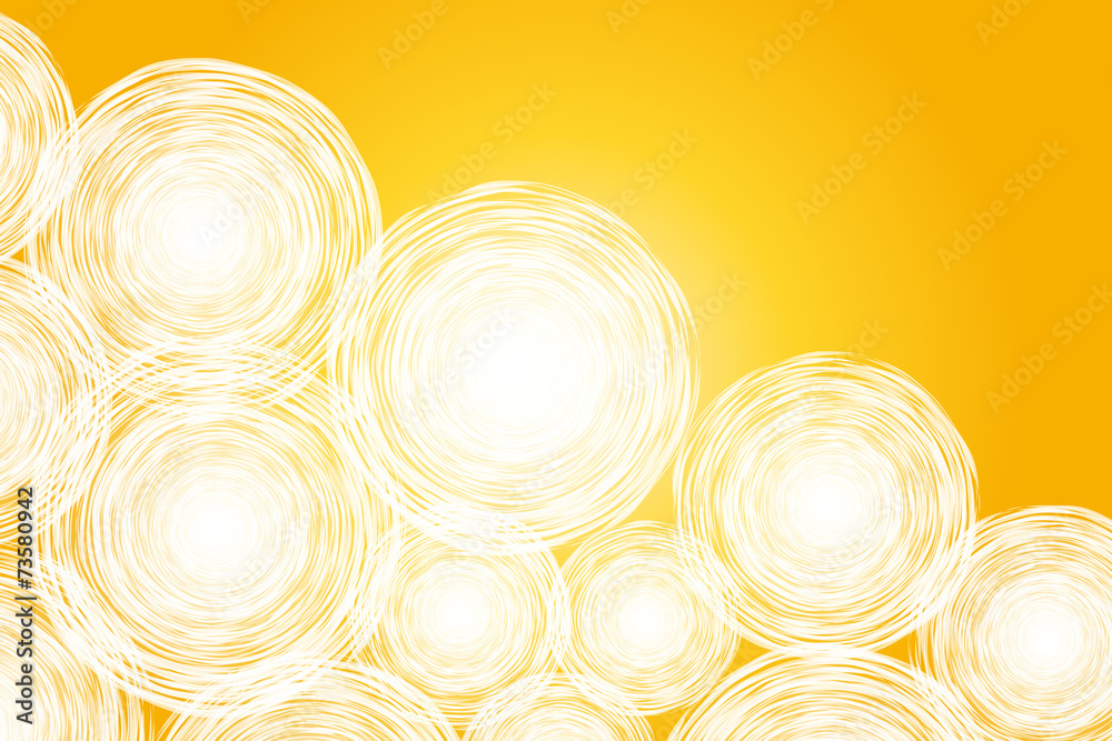 abstract yellow background with hand drawn white circle Stock ...