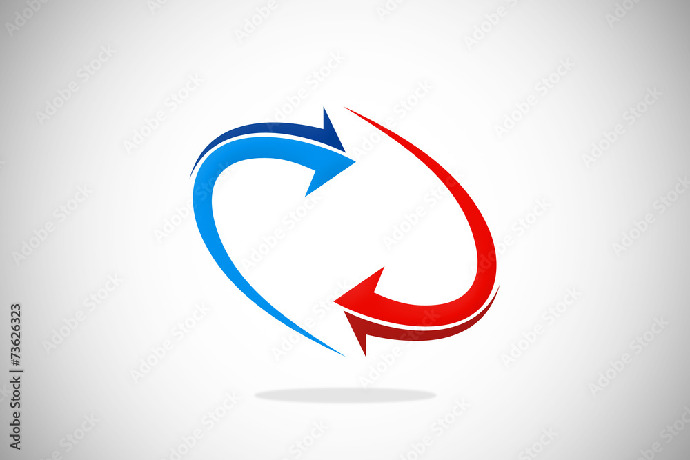 circle arrow abstract design logo Stock Vector | Adobe Stock