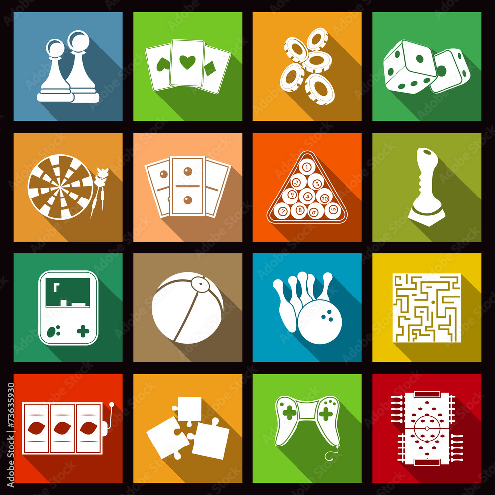 Game Icons Set Stock Illustration | Adobe Stock