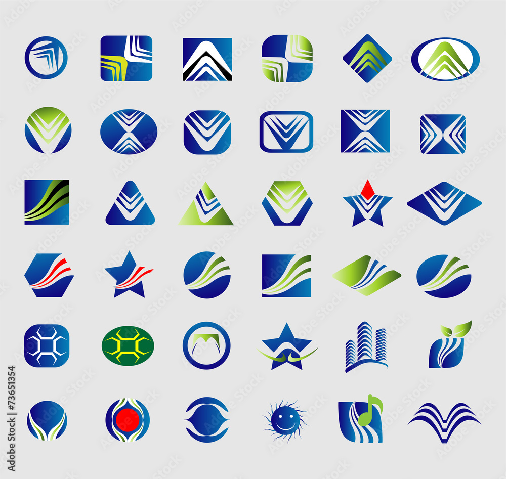 Biggest collection of vector logos Stock Vector | Adobe Stock