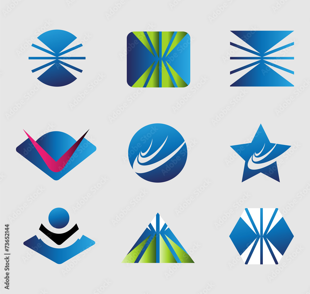 Symbol set Abstract company logo vector collection Stock Vector | Adobe ...