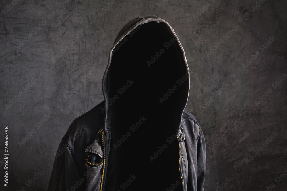 Faceless unrecognizable man without identity Stock Photo | Adobe Stock