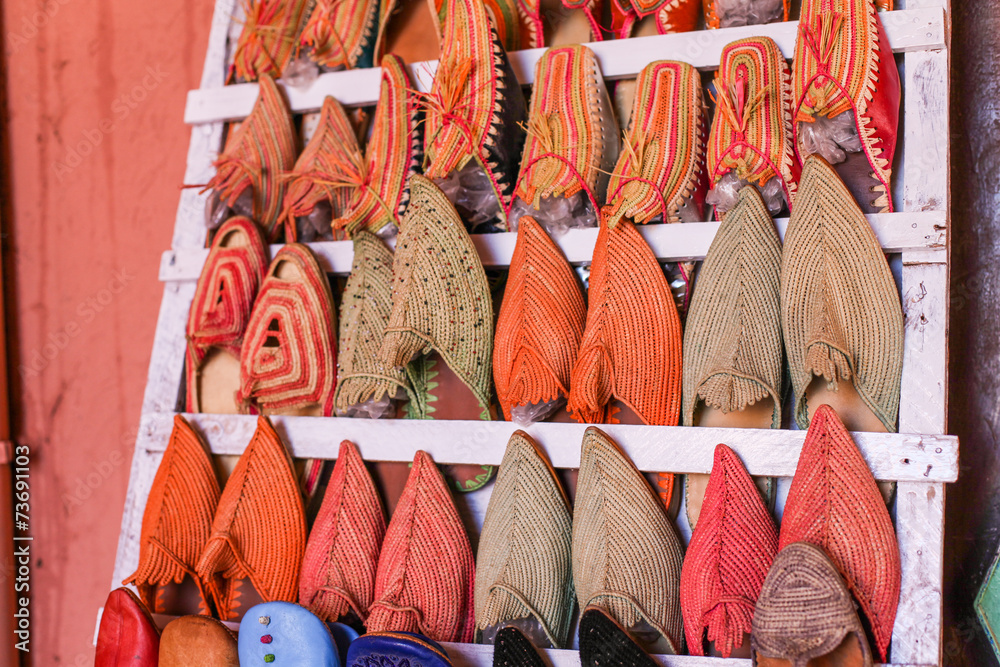Oriental shoes, souk in Maroc Stock Photo | Adobe Stock