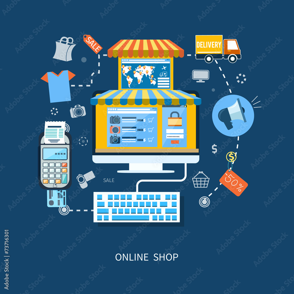 E-commerce infographic concept Stock Vector | Adobe Stock