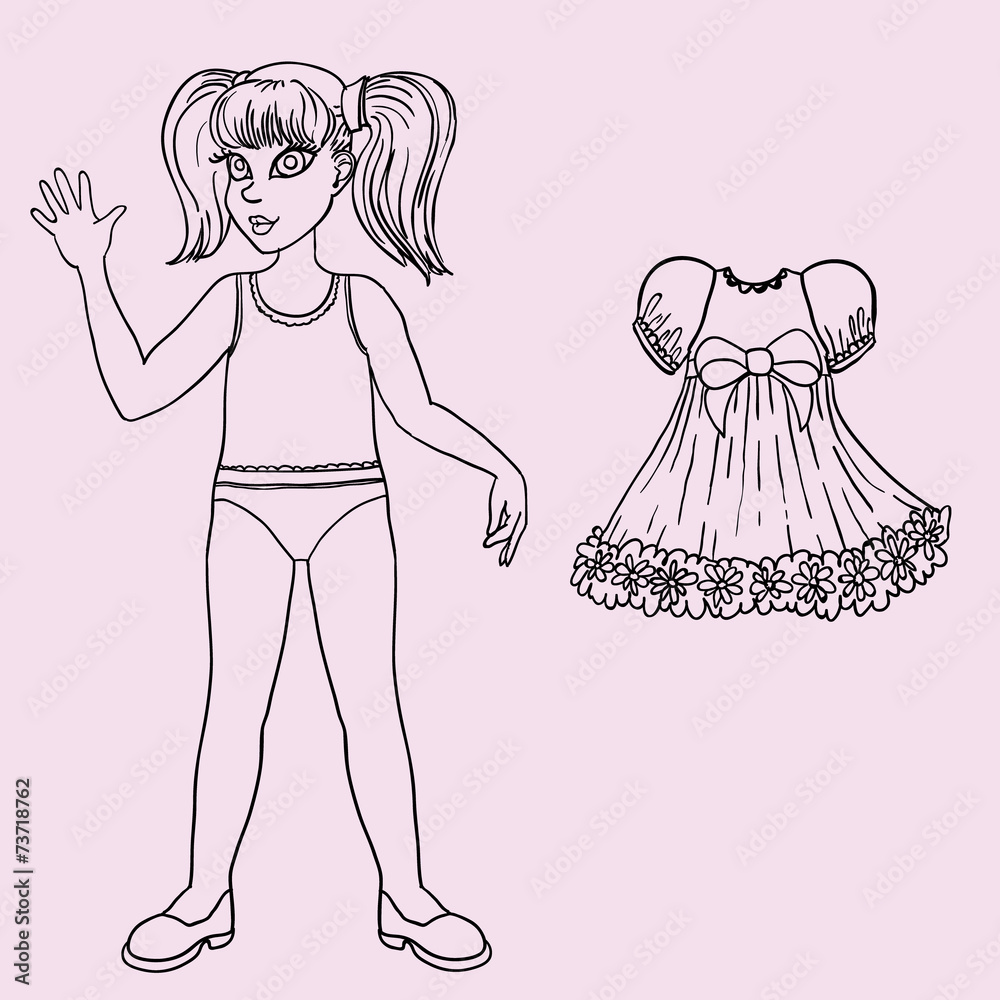 dress up game. vector illustration Stock Vector | Adobe Stock