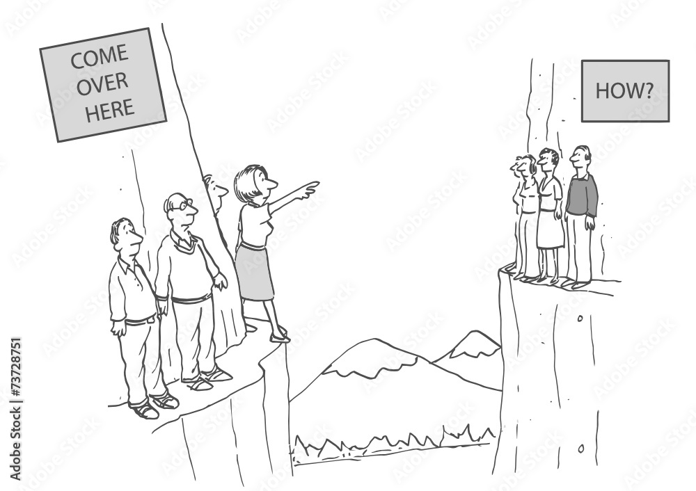 Come Over Here : How? Stock Vector | Adobe Stock