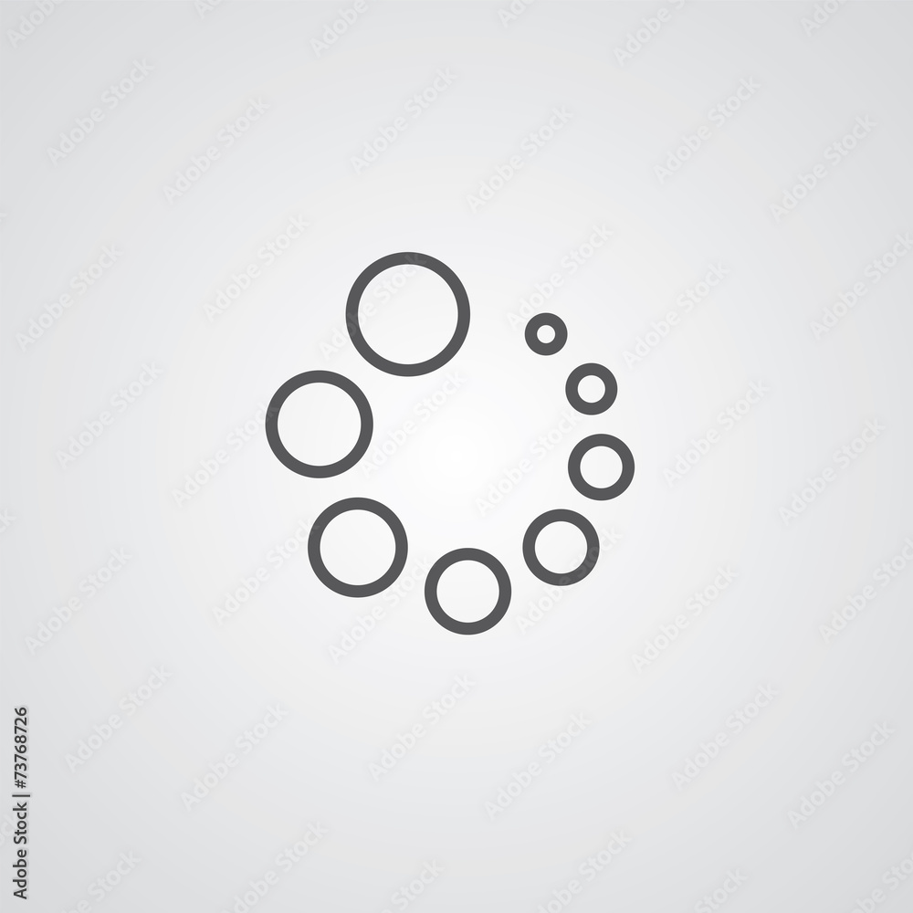 loading outline symbol, dark on white background, logo template. Stock ...