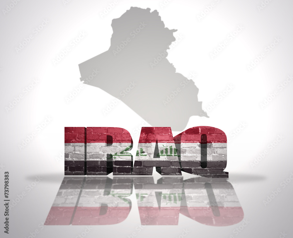 Word Iraq on a map background Stock Illustration | Adobe Stock
