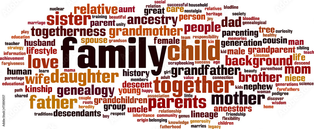 Family word cloud concept. Vector illustration Stock Vector | Adobe Stock