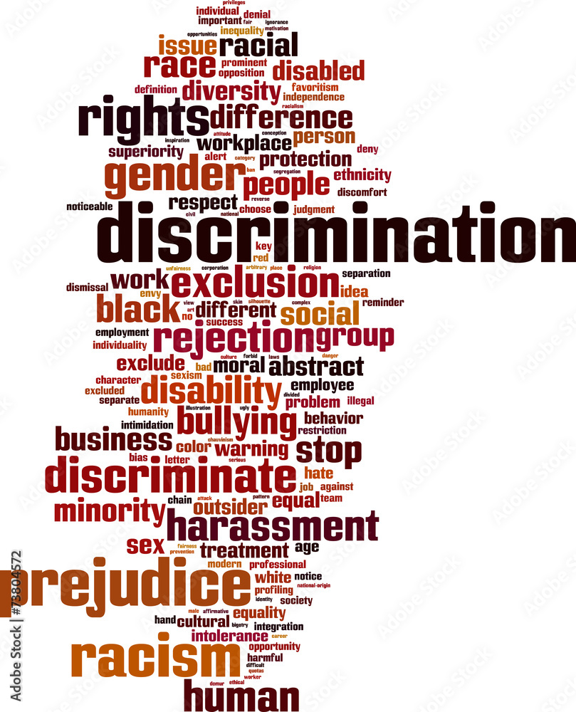 Discrimination word cloud concept. Vector illustration Stock Vector ...