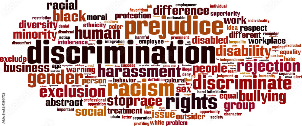 Discrimination word cloud concept. Vector illustration Stock 벡터 | Adobe ...
