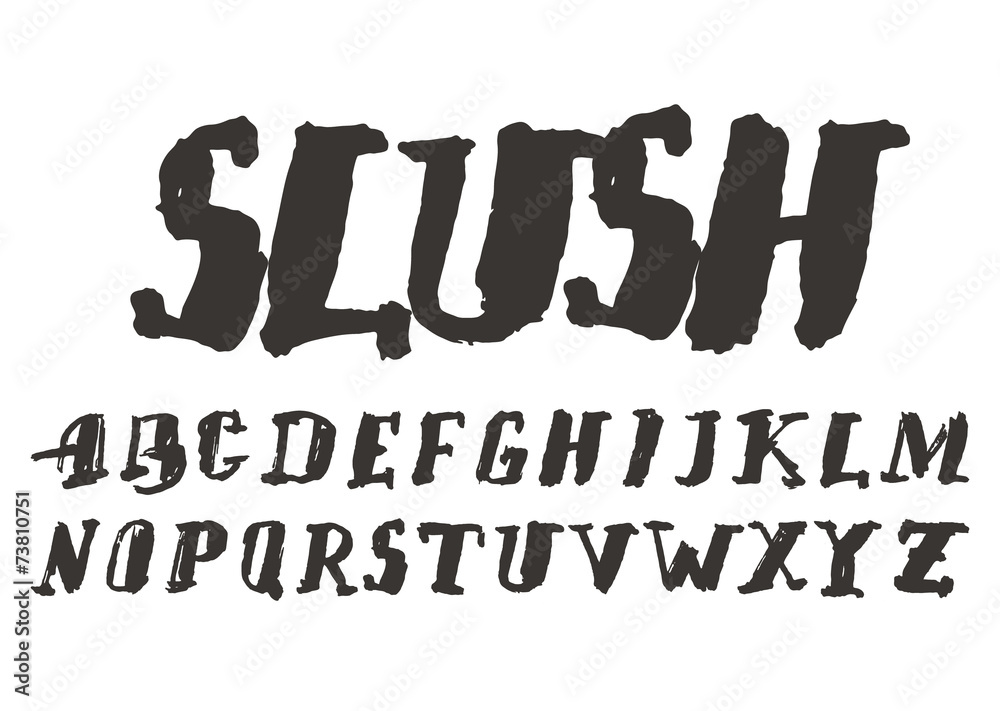 Grunge scratch type font, vintage typography Stock Vector | Adobe Stock