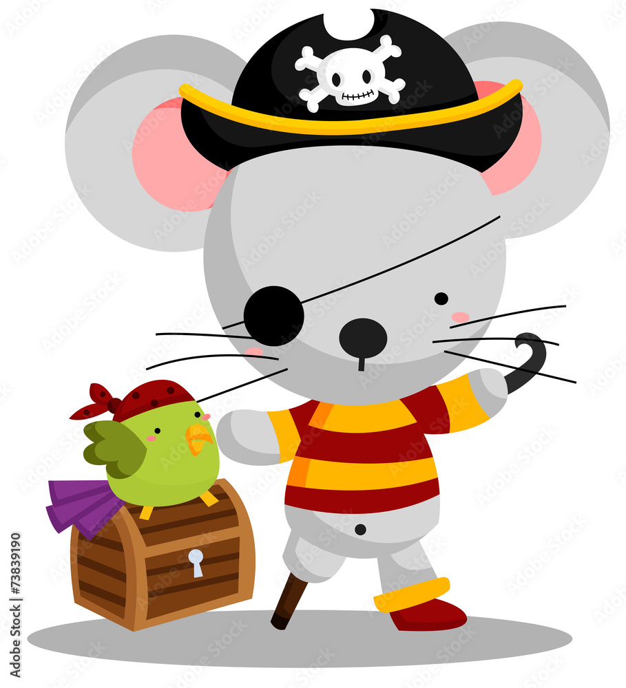 Pirate Mouse Stock Vector | Adobe Stock