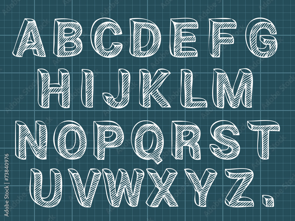 Chalk Letters Font Stock Vector | Adobe Stock