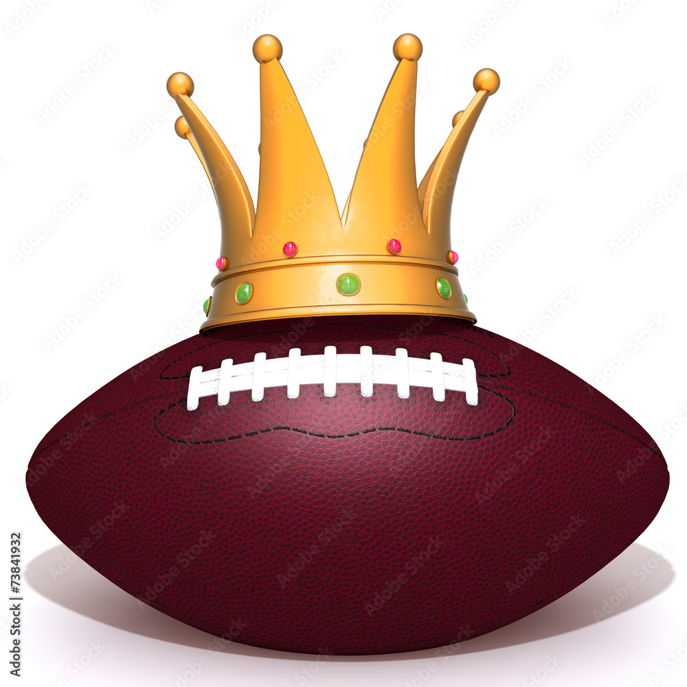 Gold crown football Stock Illustration | Adobe Stock