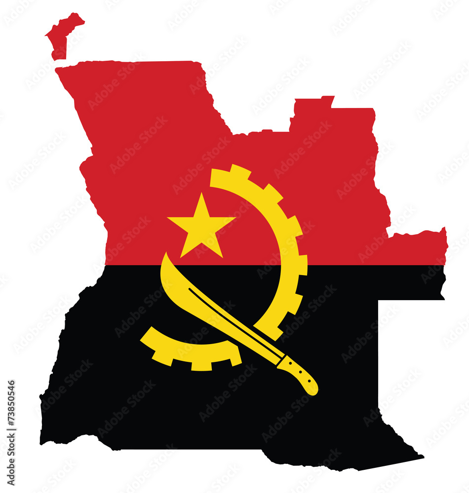 Flag of the Republic of Angola Stock Vector | Adobe Stock