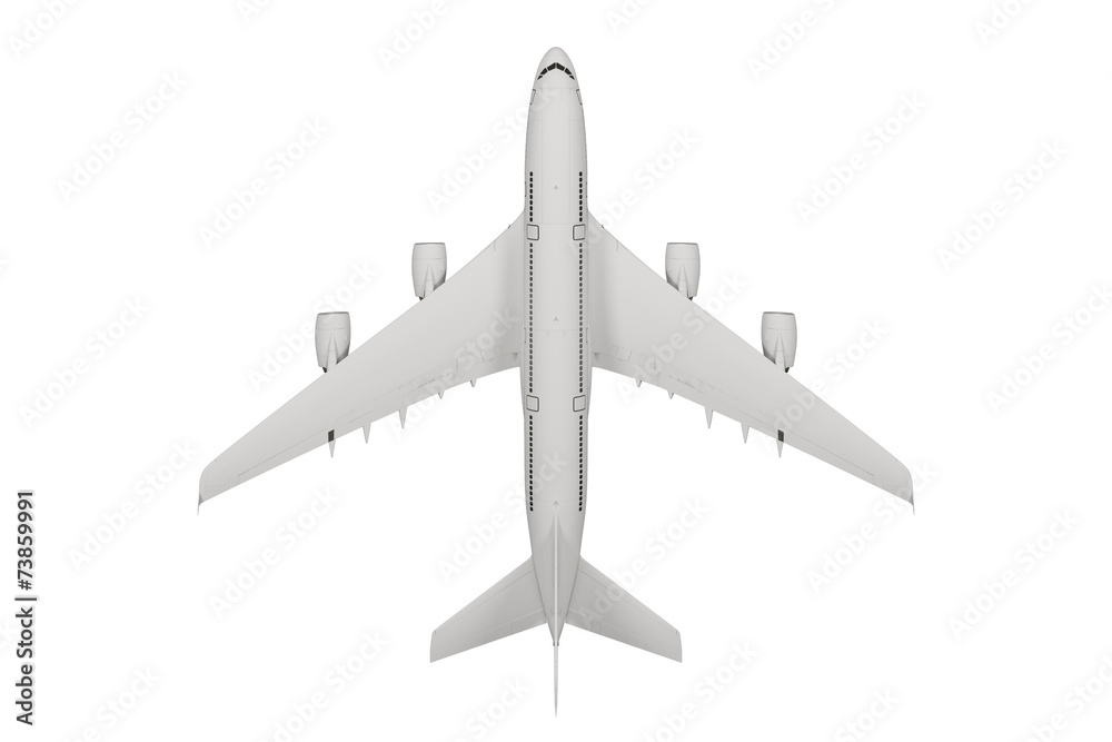Passenger airplane isolated on white background Stock Illustration ...