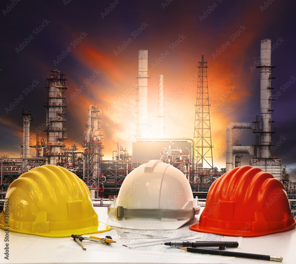 working table of oil refinery in industry estate Stock Photo | Adobe Stock