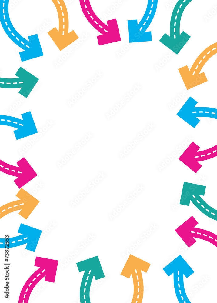 Cadre avec flèches-format A4 Stock Vector | Adobe Stock