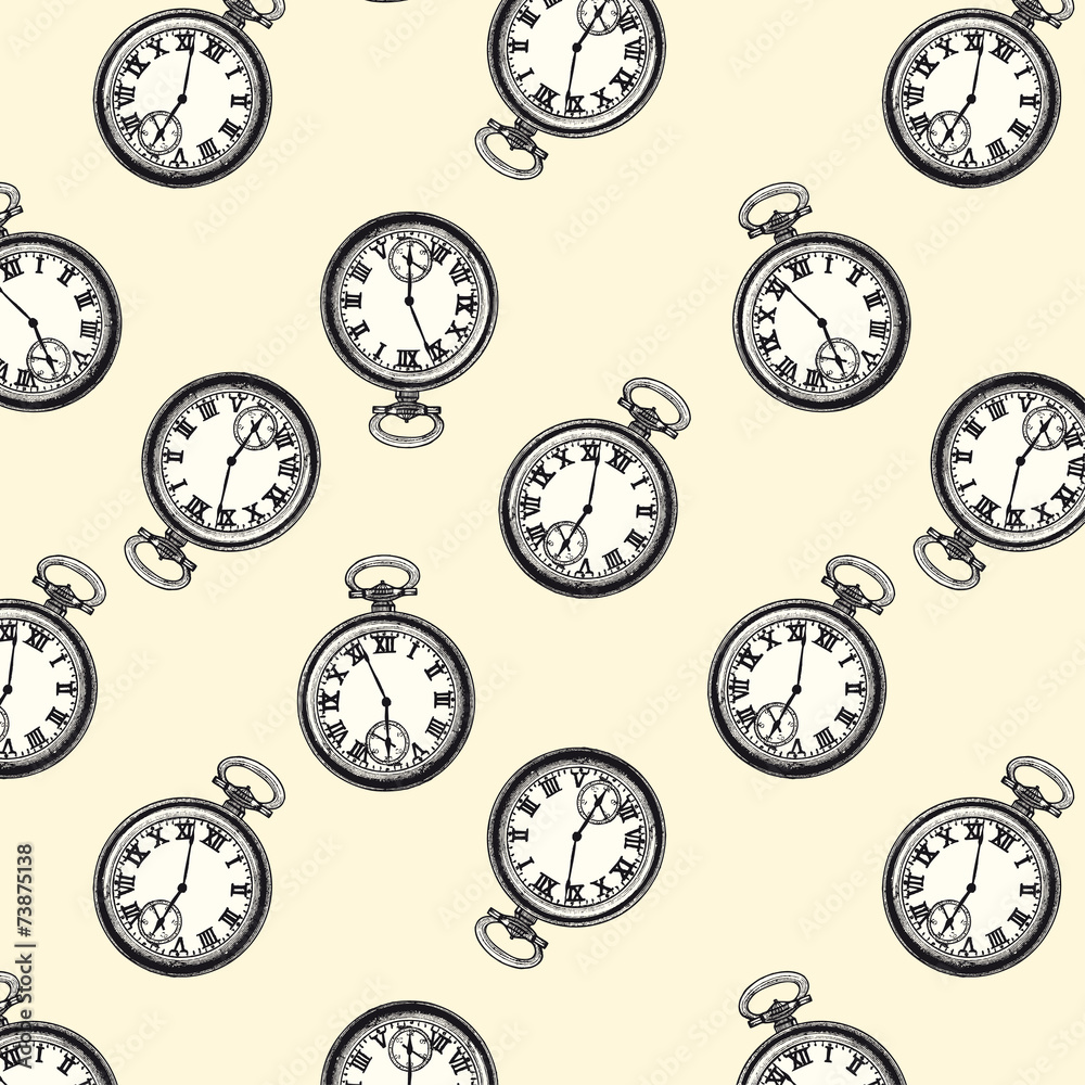 Clock pattern Stock Vector | Adobe Stock