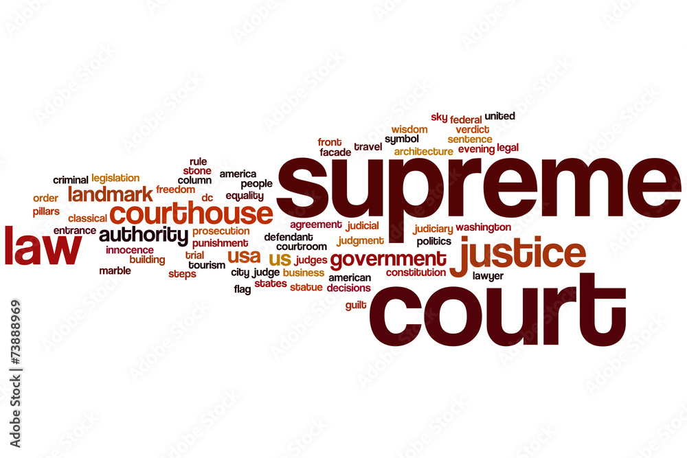 Supreme court word cloud Stock Illustration | Adobe Stock