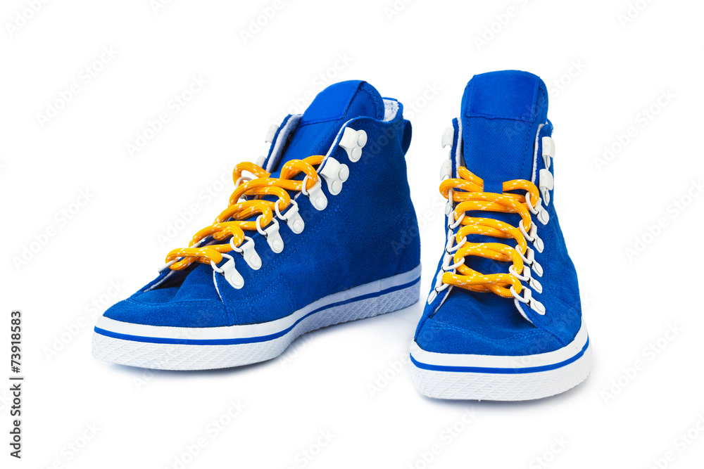 Blue sneakers Stock Photo | Adobe Stock