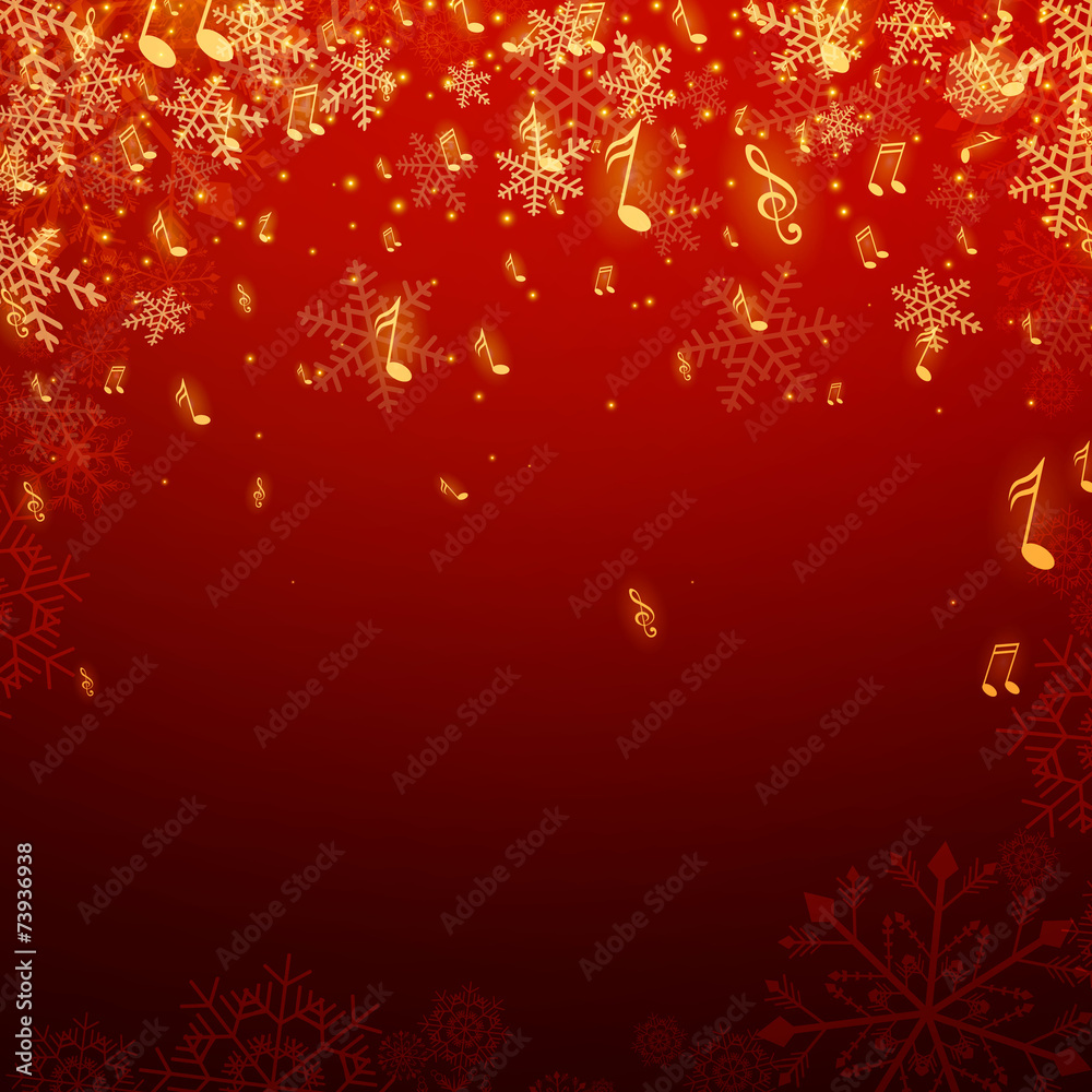 Vector Illustration of a Christmas Music Background Stock Vector ...