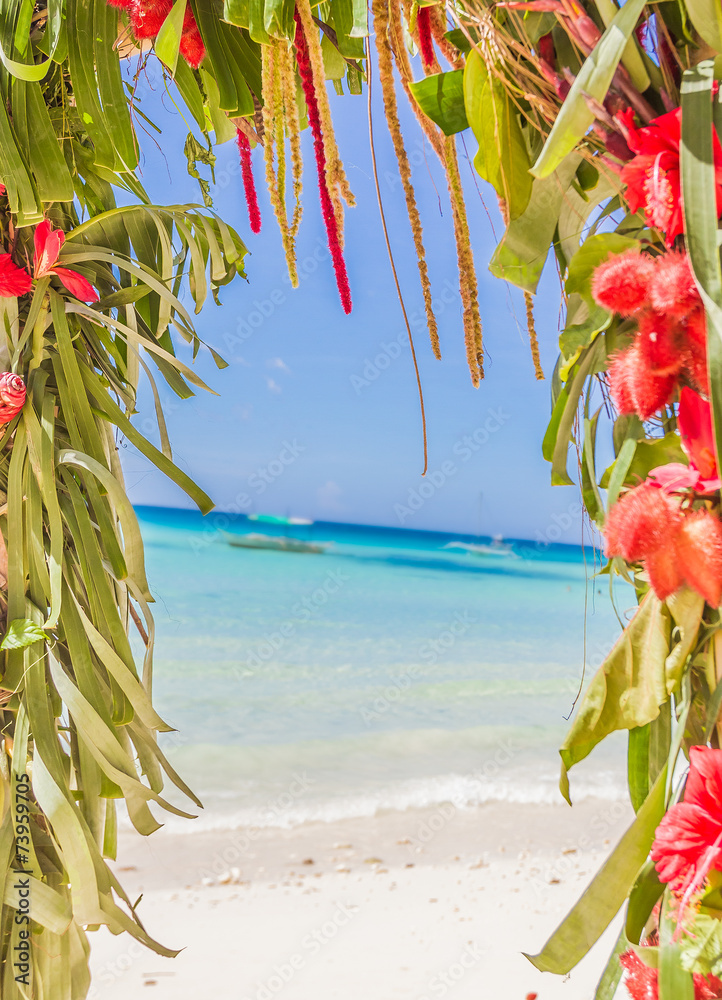 frame for tropical vacation image background, beach holidays con Stock ...