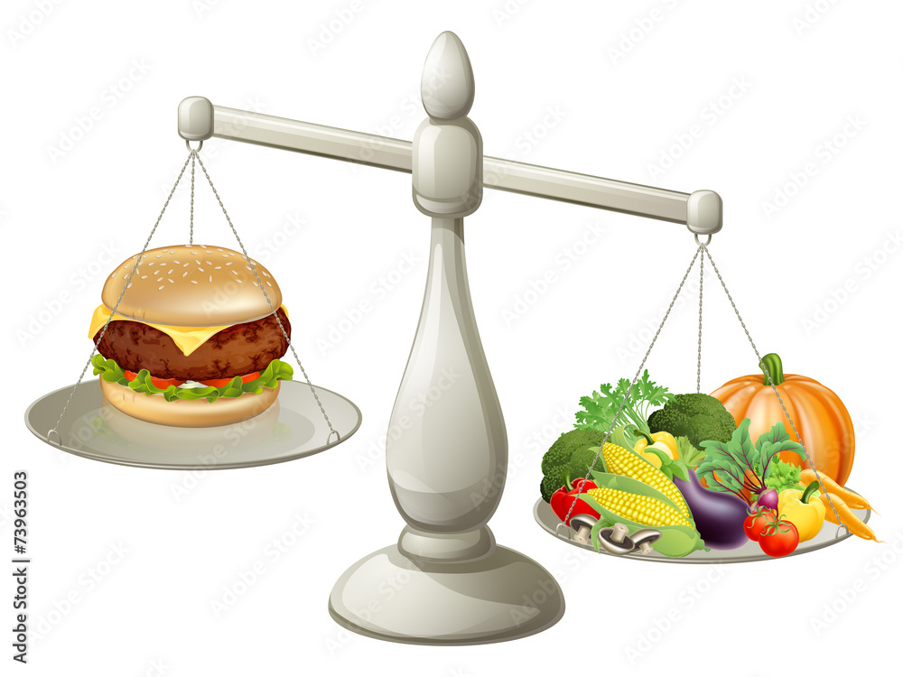 Healthy eating balanced diet Stock Vector | Adobe Stock