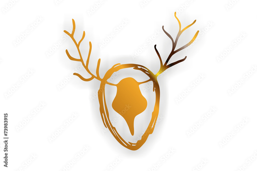 Hirschgeweih... Stock Illustration | Adobe Stock