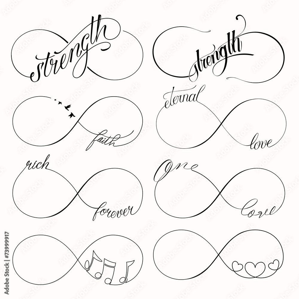 Infinity symbols set Stock Vector | Adobe Stock