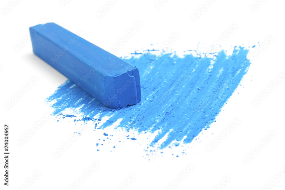 Blue chalk pastels Stock Photo | Adobe Stock