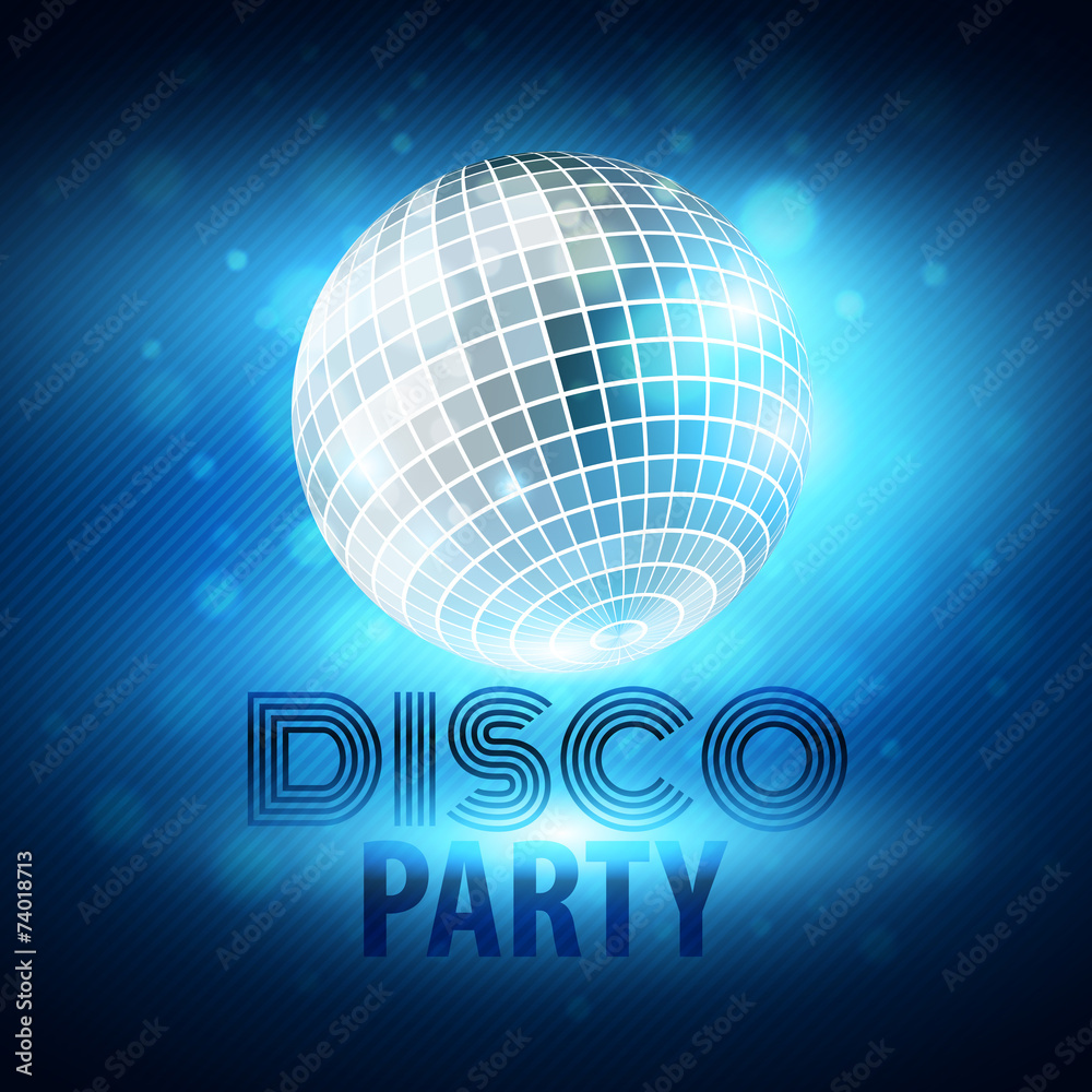 Disco party. Vector illustration Stock Vector | Adobe Stock