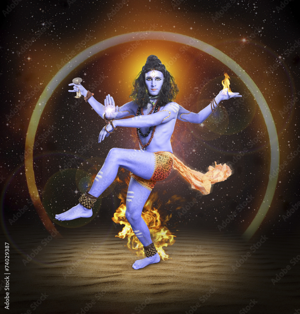 Shiva Nataraja, hindu god, Lord Siva in dancing pose. The creato Stock ...