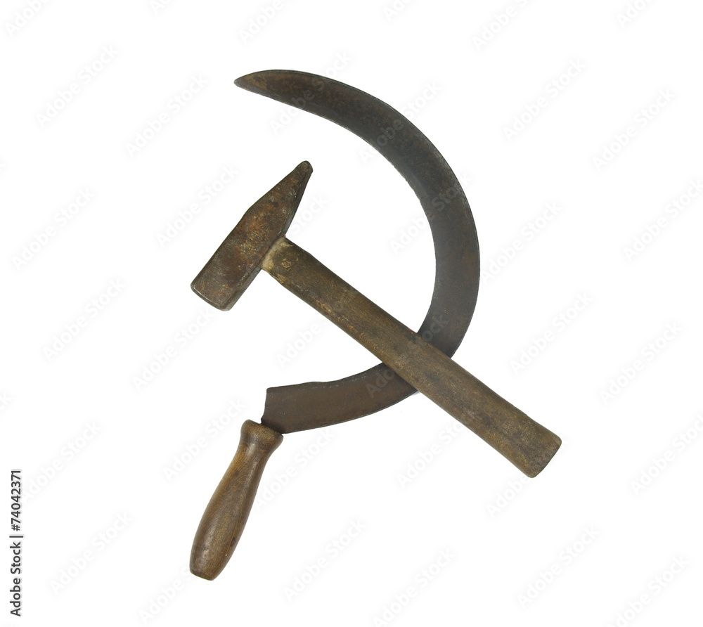old rusty sickle and hammer Stock Photo | Adobe Stock