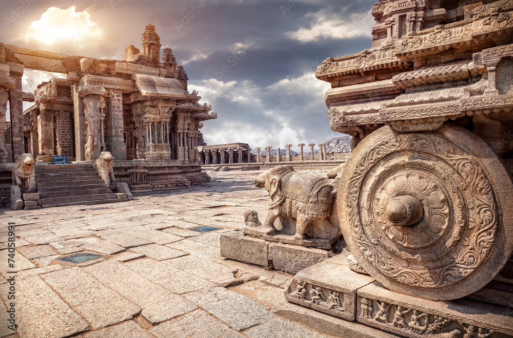 Stone chariot in Hampi Stock Photo | Adobe Stock