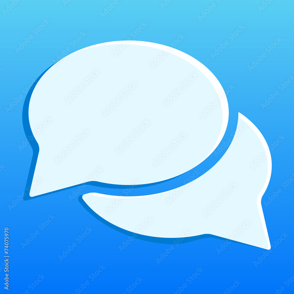 Blue chat icon illustration Stock Vector | Adobe Stock
