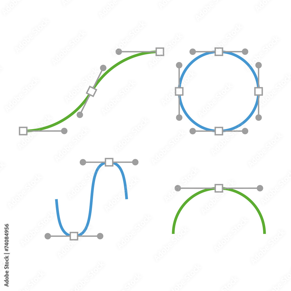 Bezier Curve Icons Set. Designer work tools. Vector Stock Vector ... Bezier Curve Icons Set. Designer work tools. Vector Stock Vector ...