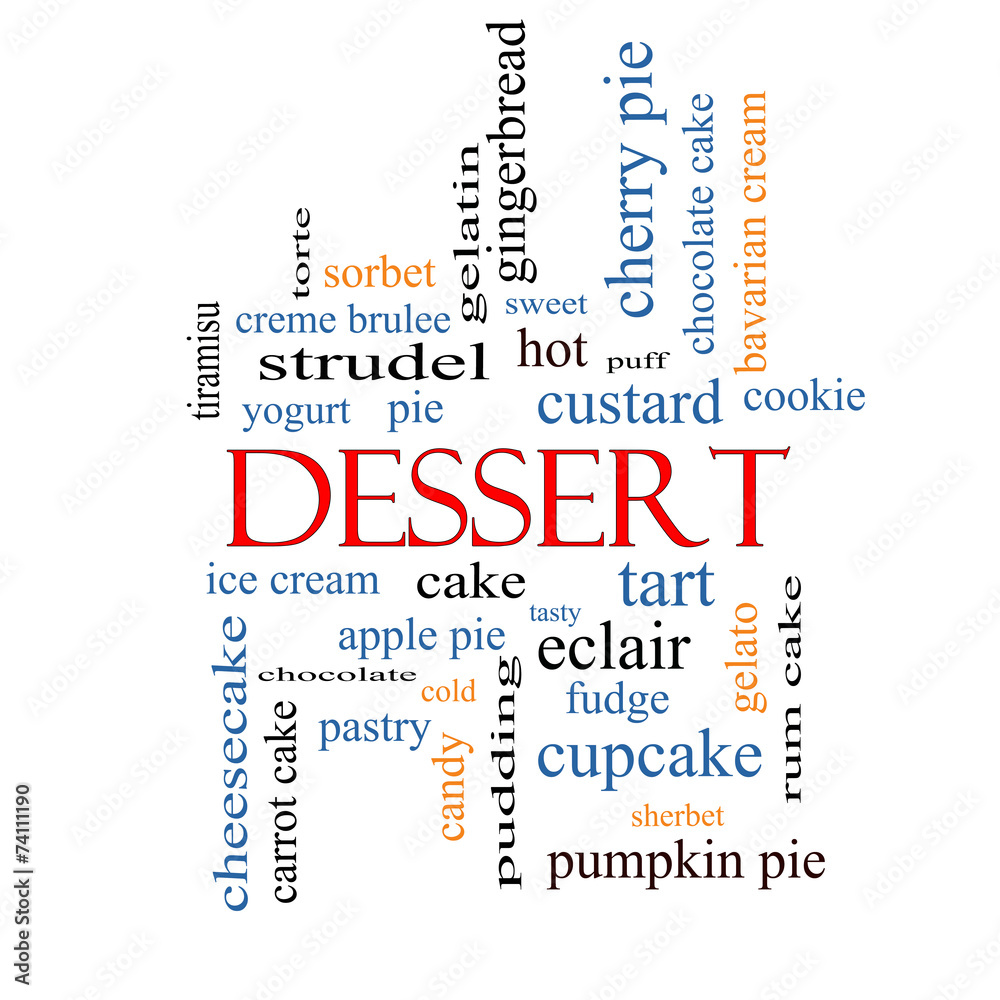 Dessert Word Cloud Concept Stock Photo | Adobe Stock