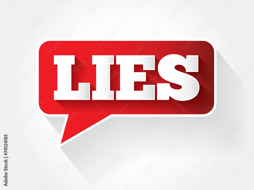 LIES text message bubble, vector background Stock Vector | Adobe Stock