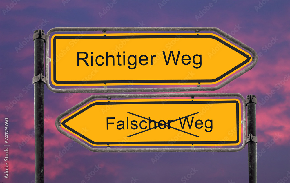 Strassenschild 22 - Richtiger Weg Stock Illustration | Adobe Stock