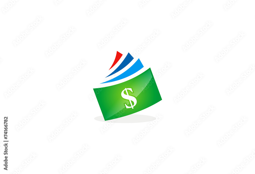 dollar bill vector logo Stock Vector | Adobe Stock