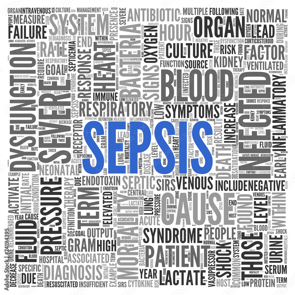 SEPSIS Concept Word Tag Cloud Design Stock-Illustration | Adobe Stock