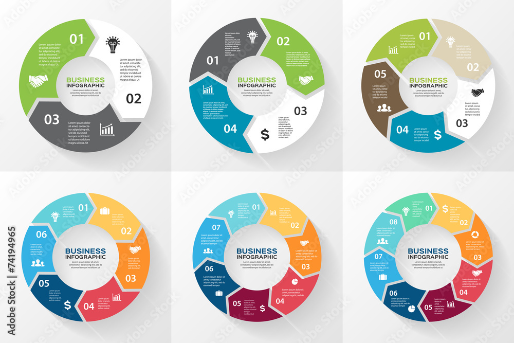 Circle arrows infographic, diagram, options. Stock Vector | Adobe Stock