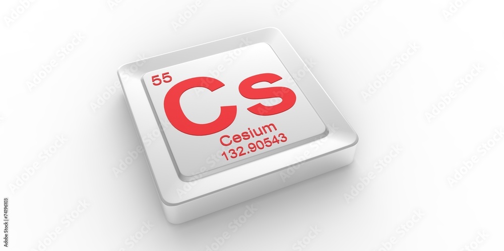 Cs symbol 55 for Cesium chemical element of the periodic table Stock ...
