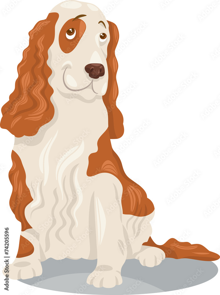cocker spaniel dog cartoon illustration Stock Vector | Adobe Stock
