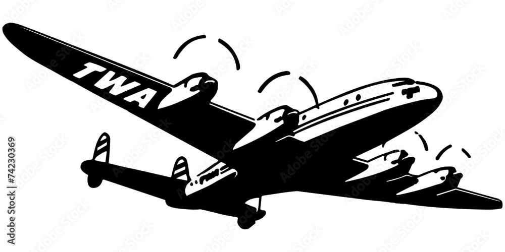 TWA Plane Stock Vector | Adobe Stock