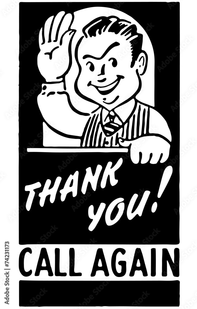 Thank You Call Again Stock Vector | Adobe Stock