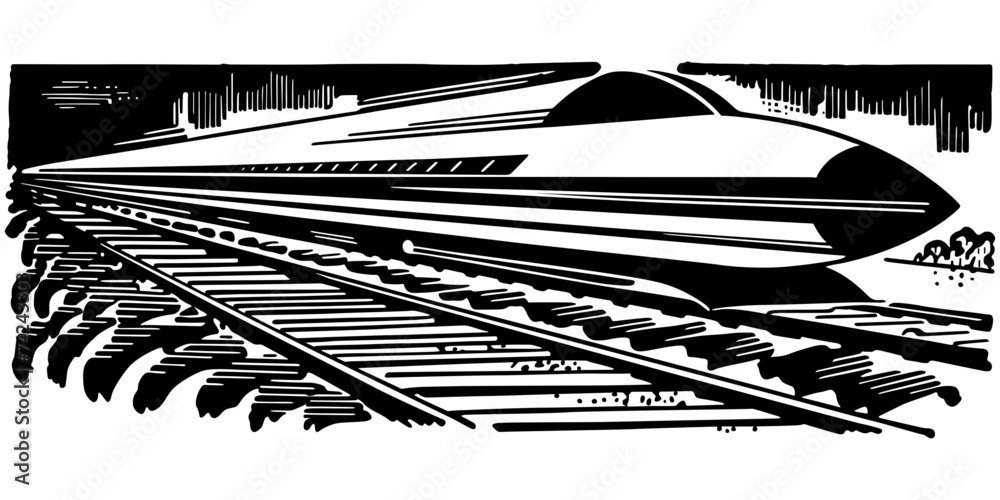 Bullet Train Stock Vector | Adobe Stock